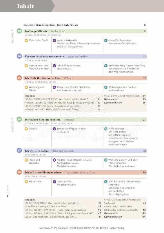 Підручник Momente A1.2 Kursbuch mit interaktive Version від автора Angela Pude, Franz Specht ...