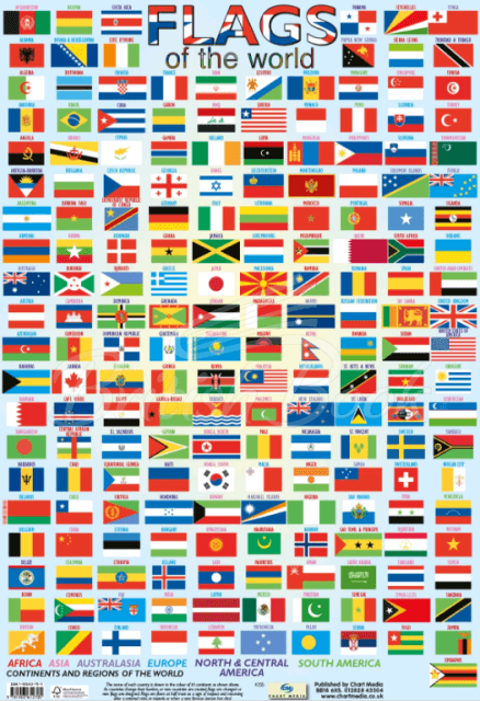 Плакат Flags of the World Poster - купити за 56,00 грн., ISBN ...