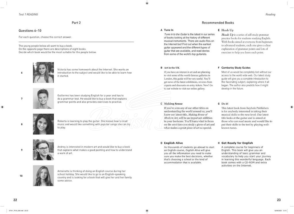 Книга Collins Cambridge English B1 Preliminary For Schools — 8