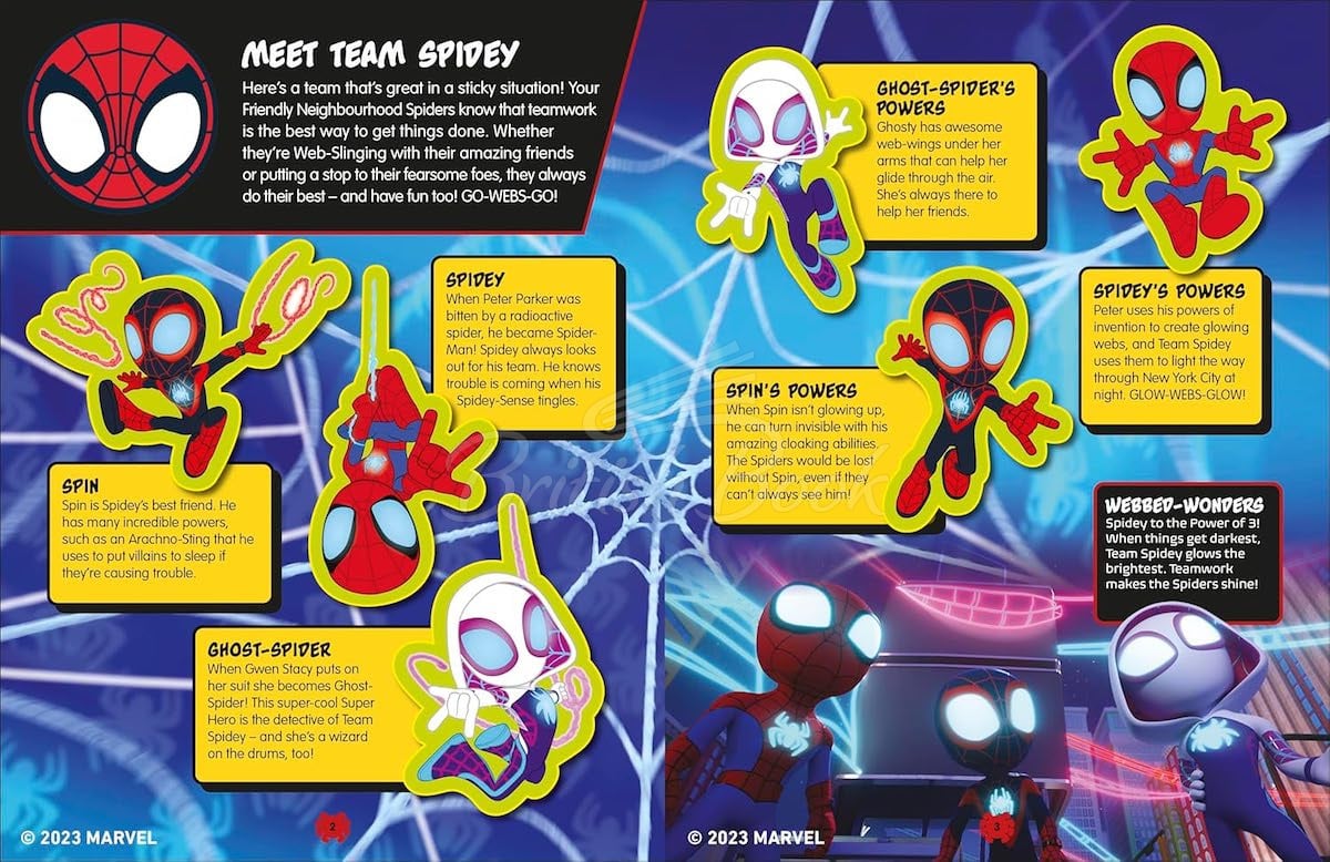 Книга Marvel Spidey and His Amazing Friends Glow in the Dark Sticker ...